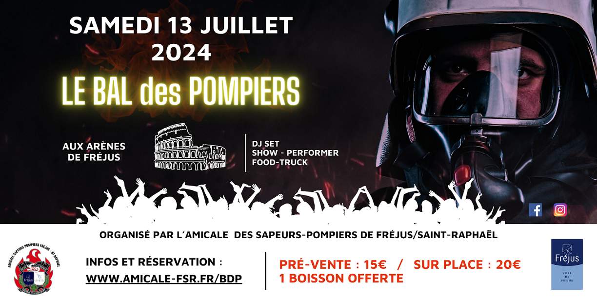 Billetterie - Bal des pompiers - Fréjus Saint-Raphaël